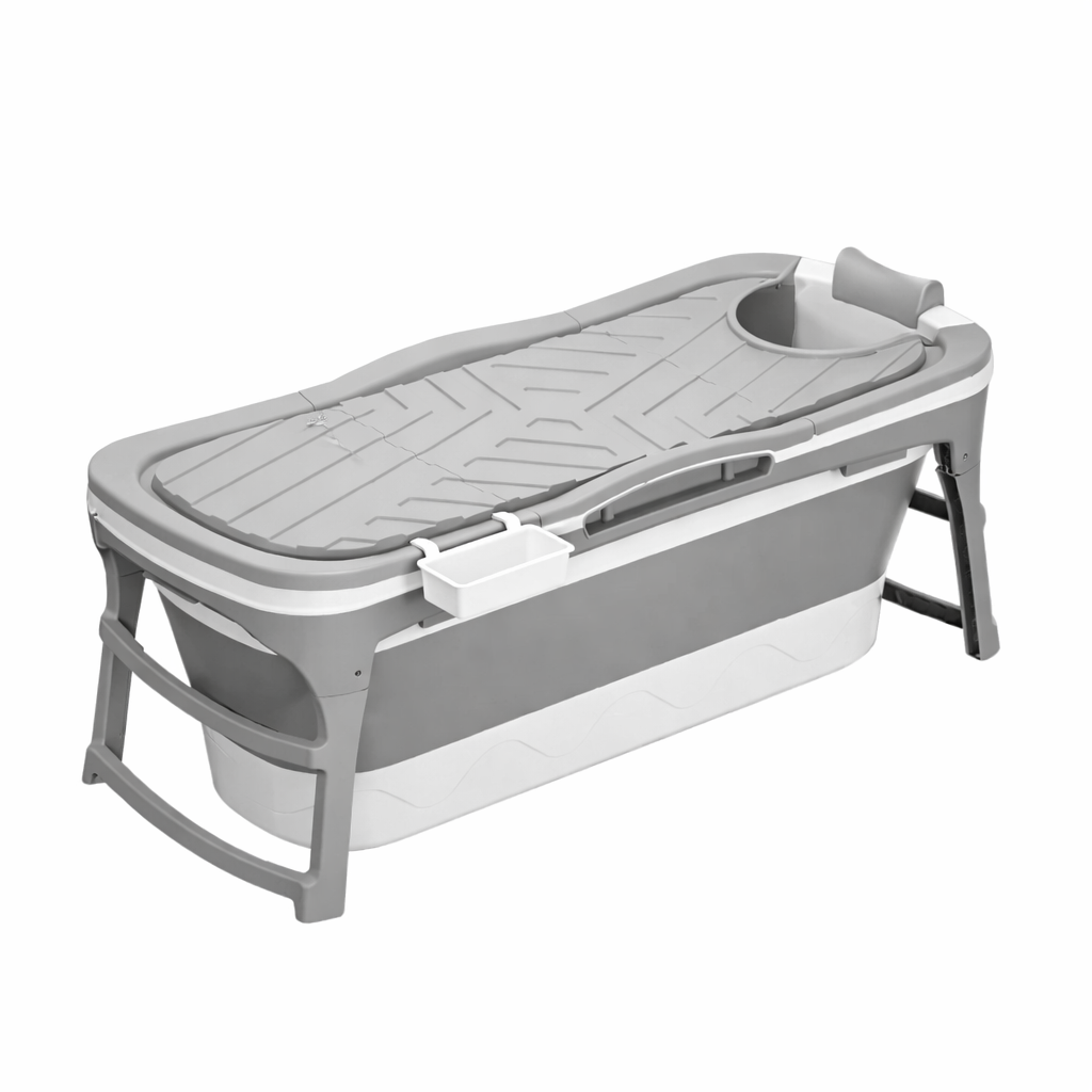 Køb Foldbart badekar til voksne - Med låg - 143cm/Grå -. Ekstra 300 cm ...